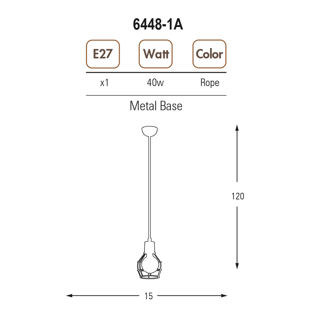 Avize / Sarkıt / 6448 SERİSİ / 6448-1A